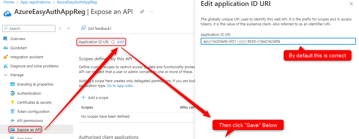 How to setup Authentication (Easy Auth) using Entra in Azure App ...