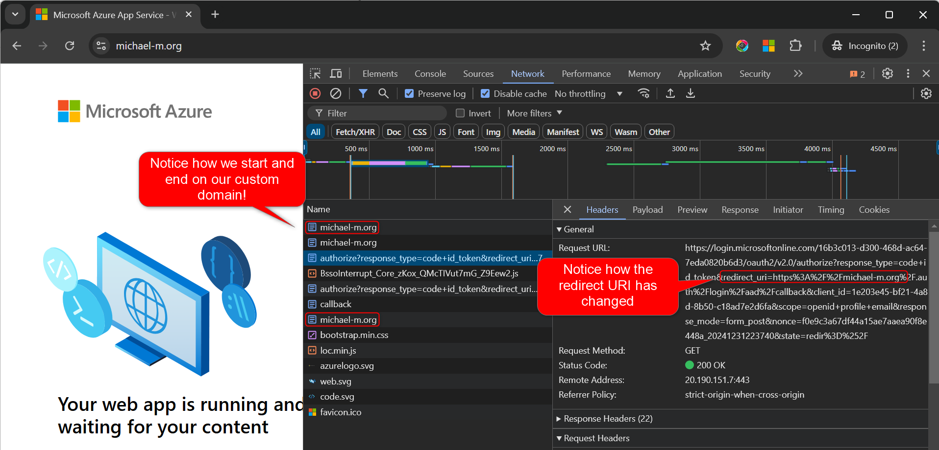 Part 2 How To Setup Authentication Easy Auth With A Custom Domain Only On The Front End