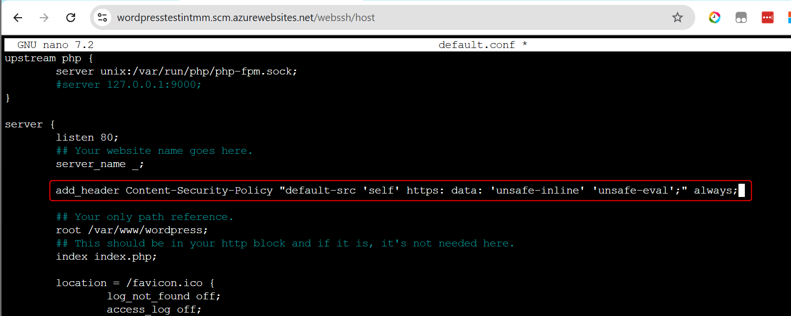 How to Add Custom Headers (Like Content-Security-Policy) in Azure App Service for WordPress ...
