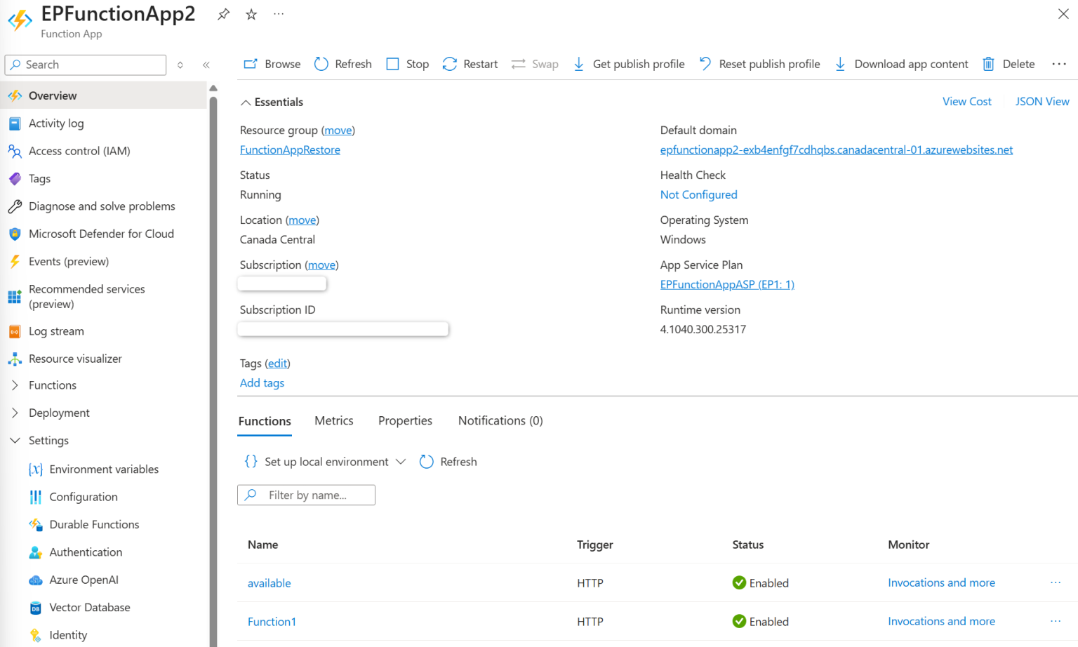 How to Restore Azure Function Apps (Elastic Premium & Dedicated SKUs) – Icefire's Notebook